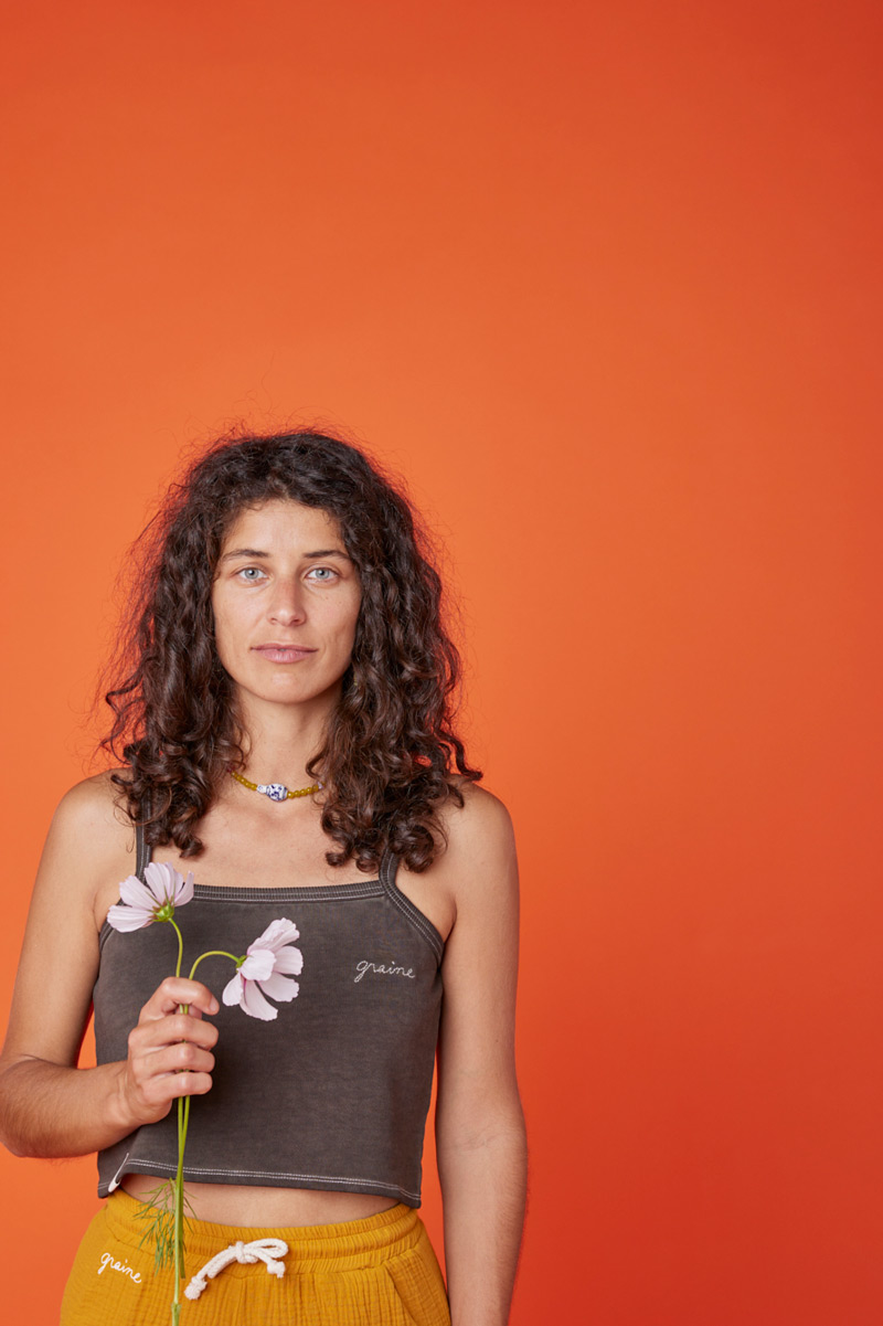 Top Begonia - Anthracite - Tops - Graine Clothing